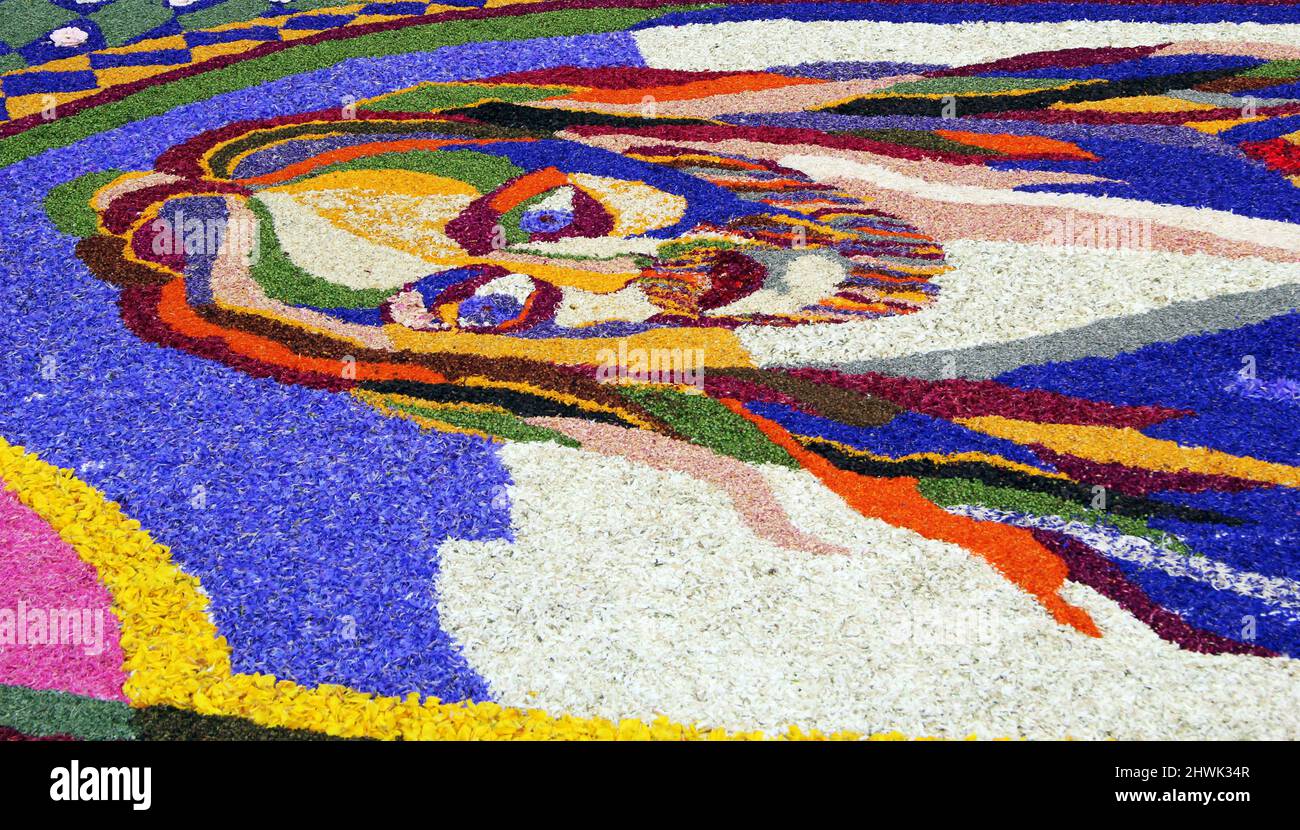 Infiorata of Spello Umbria Italy Stock Photo - Alamy