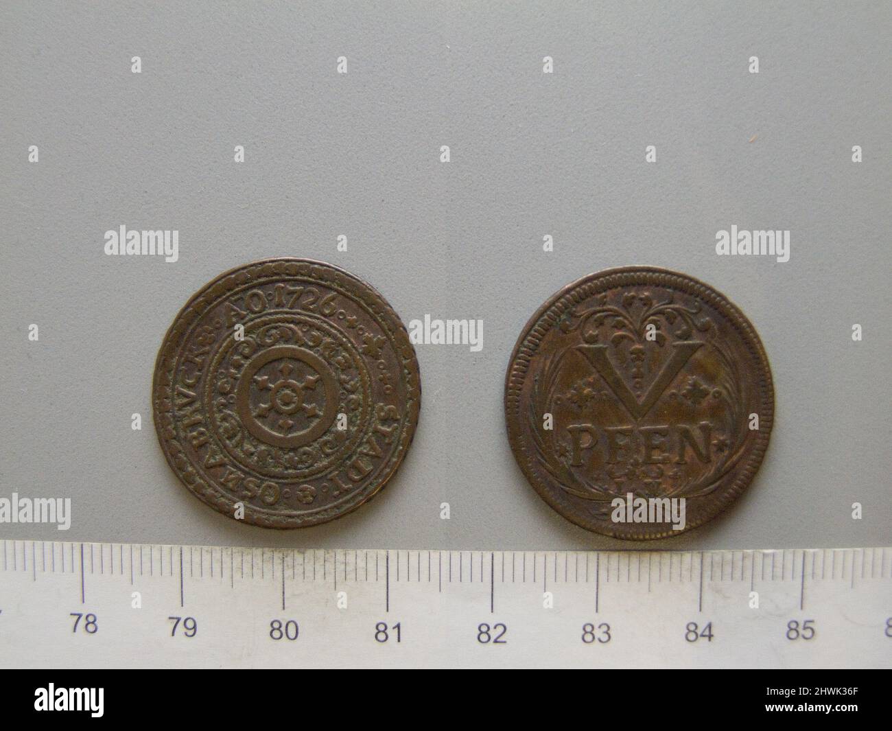 5 Pfennig of Ernst August II from Osnabrück. Ruler: Ernest Augustus II ...