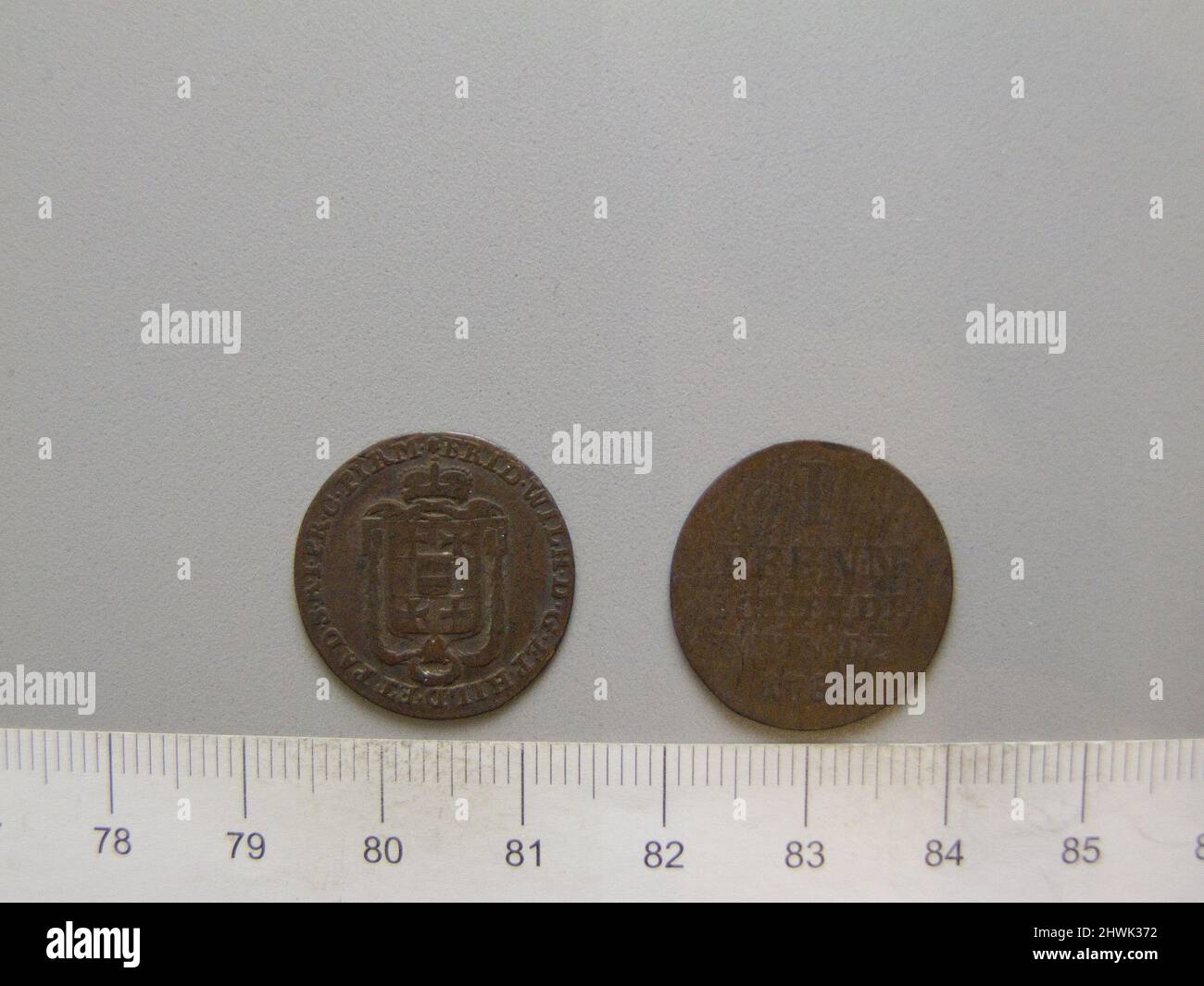 1 Pfennig of Friedrich Wilhelm von Westphalen from Braunschweig. Ruler ...