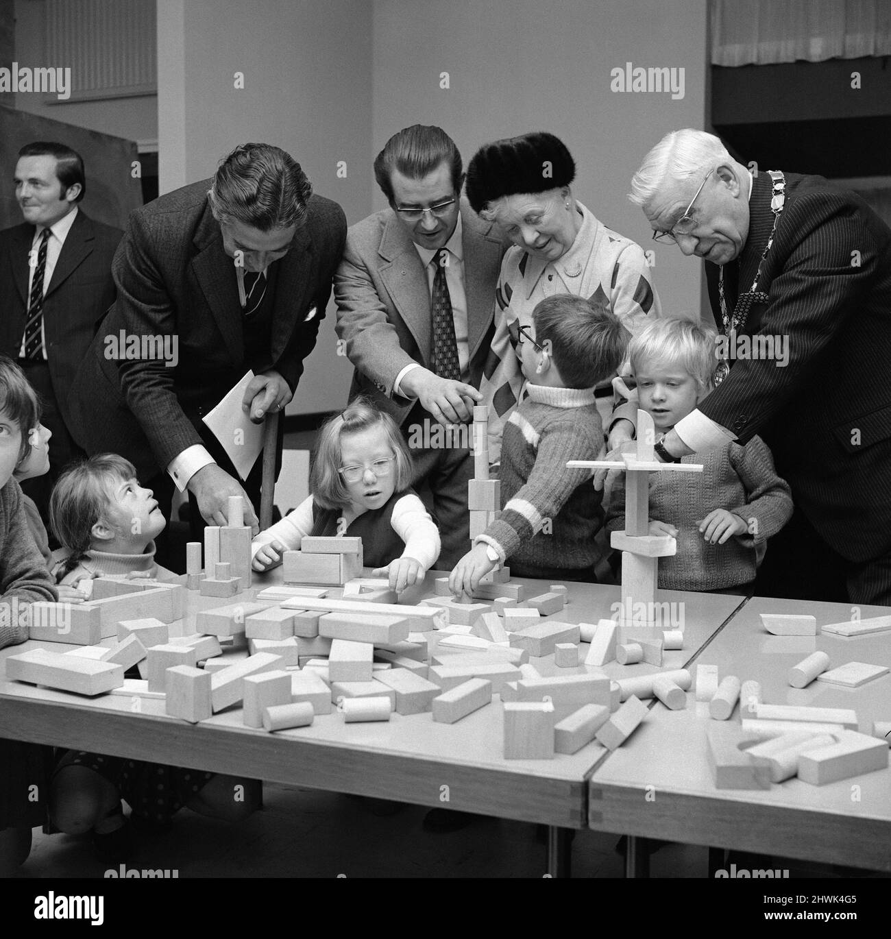 The opening of Brotton School. Circa 1973 Stock Photo - Alamy