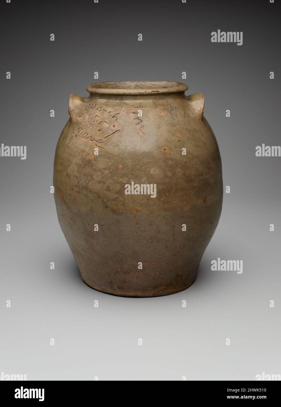 Jar. Potter: Dave Drake, probably 1801–ca. 1878 Subject: Lewis J. Miles ...