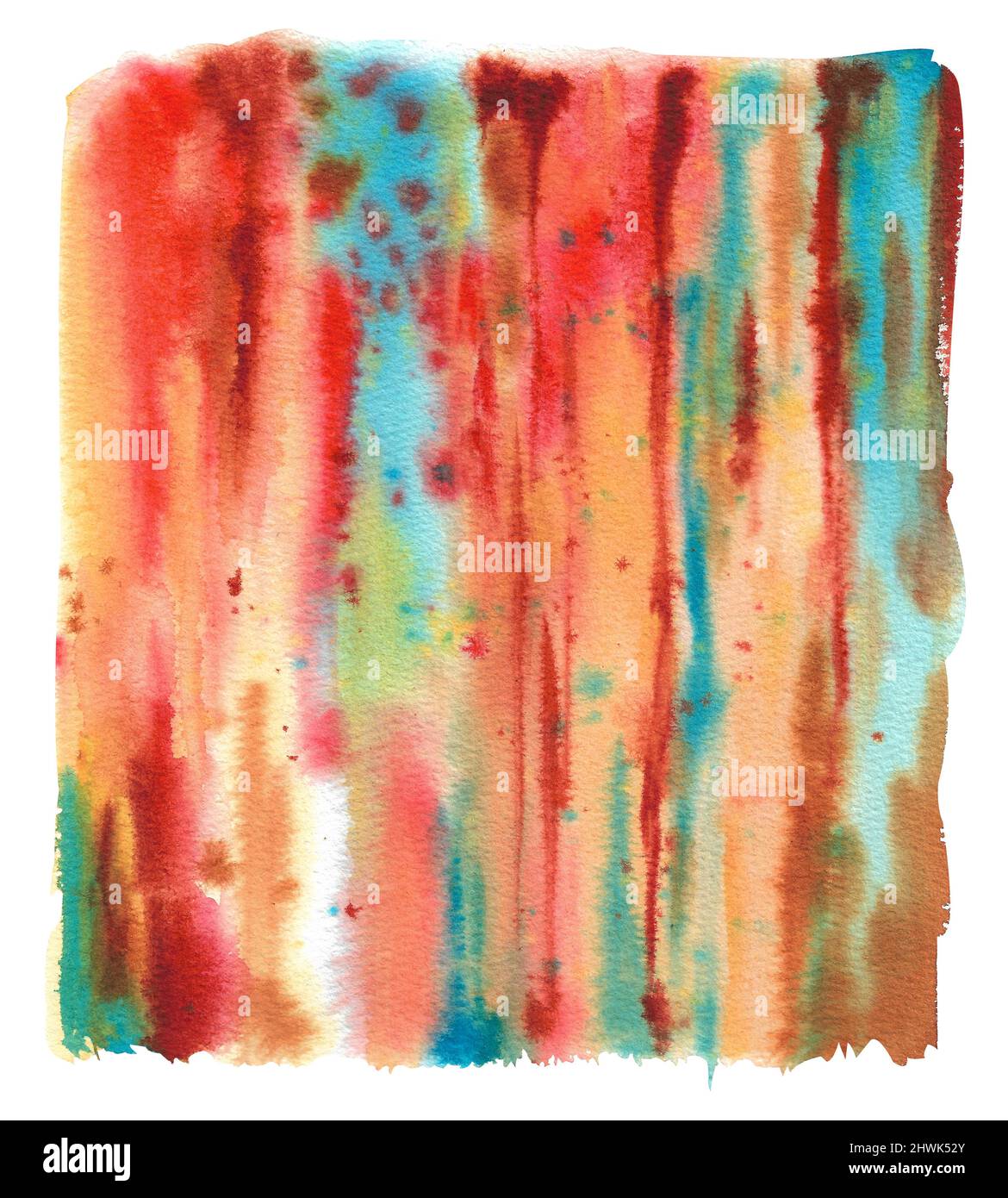 Bright watercolor rust stain. Rust on white background. The Abstract ...