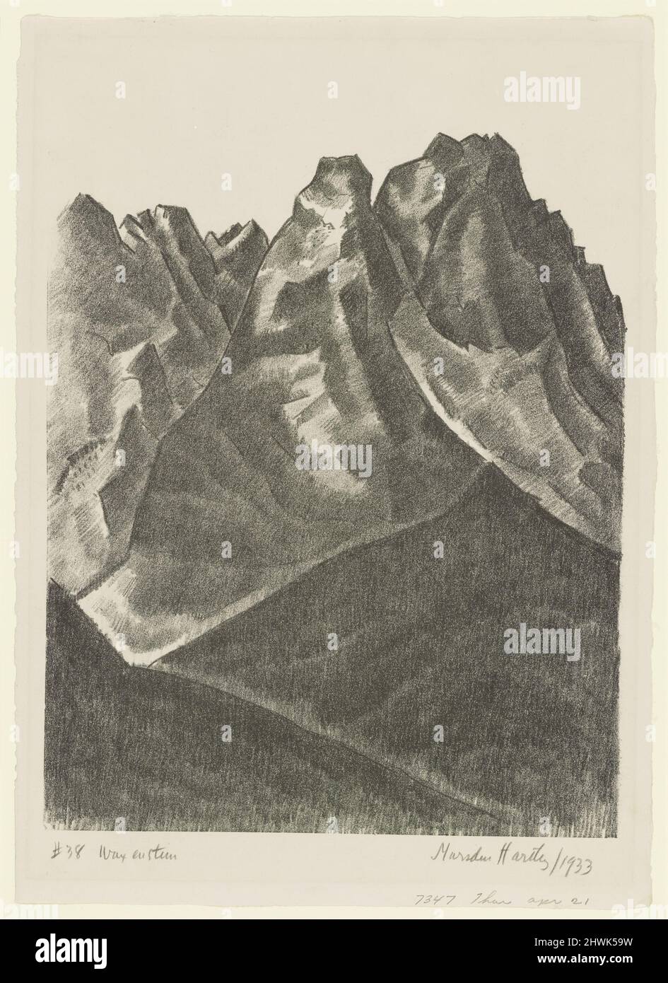 Waxenstein. Artist: Marsden Hartley, American, 1877–1943 Stock Photo ...