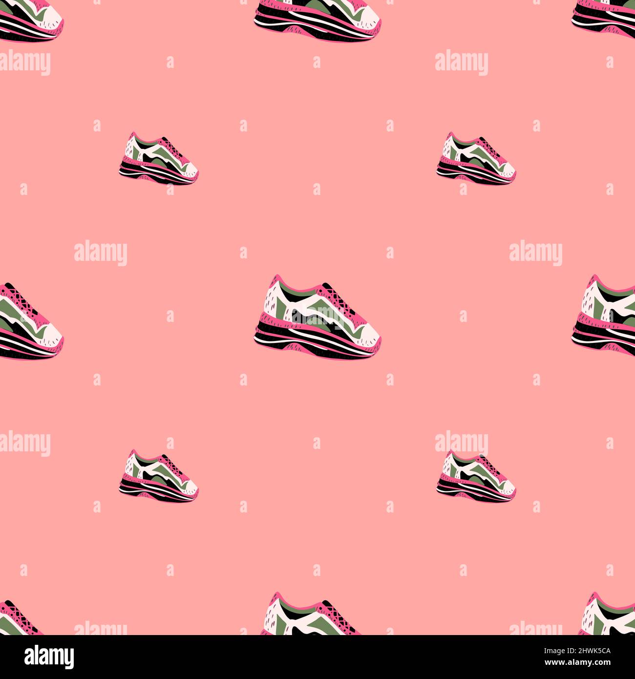 Sneakers seamless pattern. Background of clothing . Repeated texture in ...