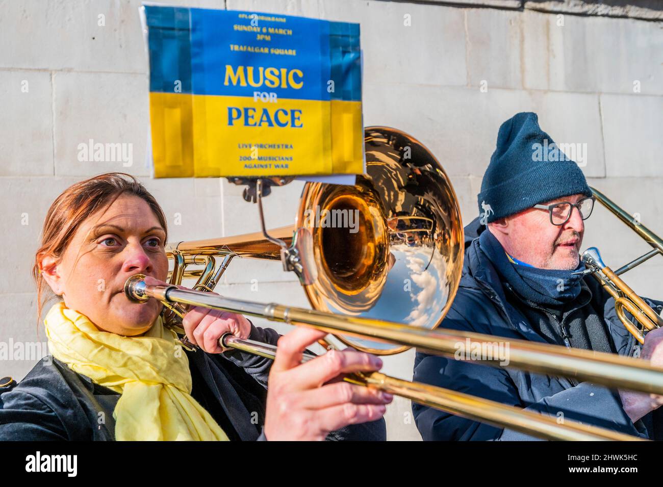 London, UK. 6th Mar, 2022. Play for Ukraine, classical musicians play ...