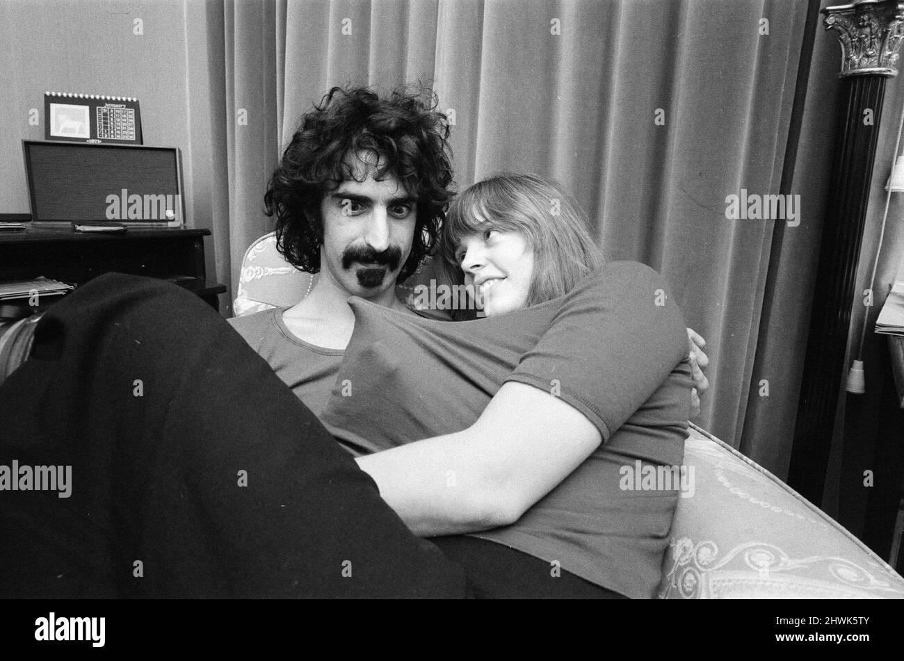 Frank Zappa. American musician.Pictured here with his wife Gail, in ...