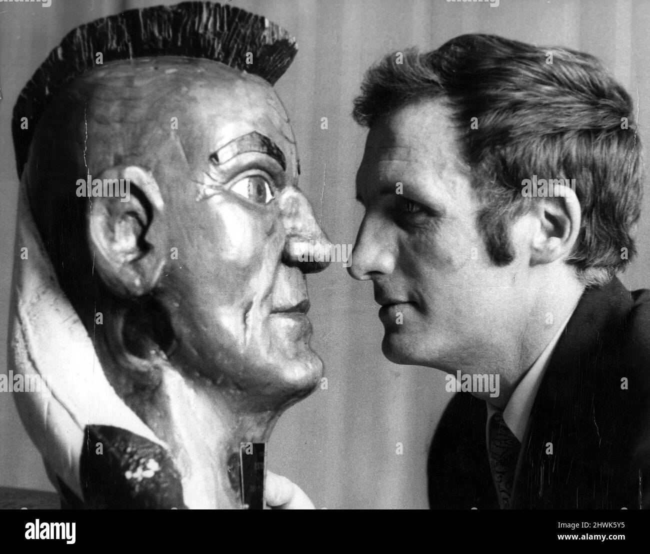 Vic Crowe Aston Villa football manager, with Native American Indian ...