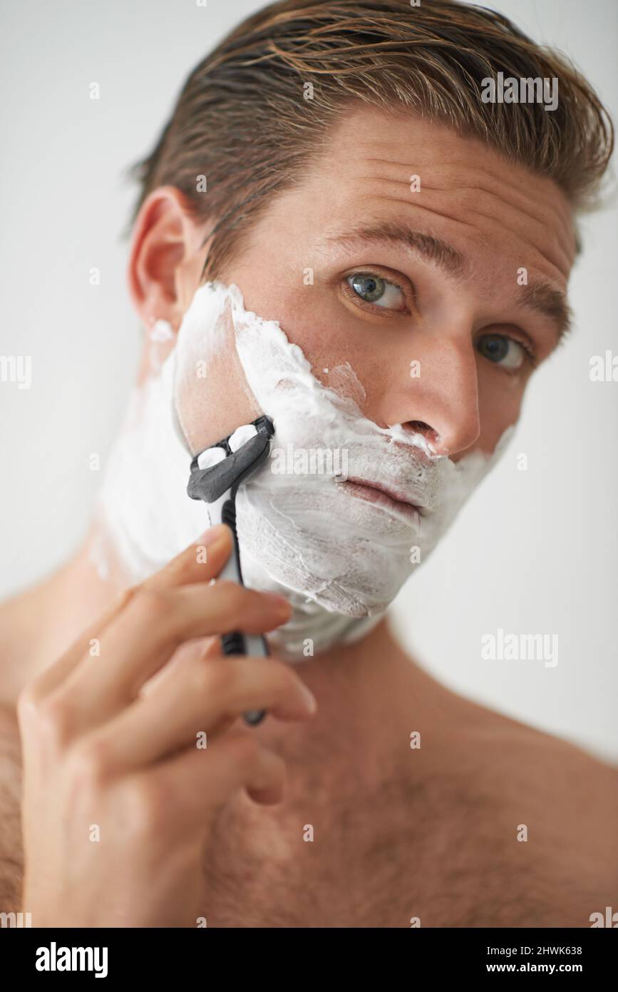 Clean shaven young ]men hi-res stock photography and images - Alamy
