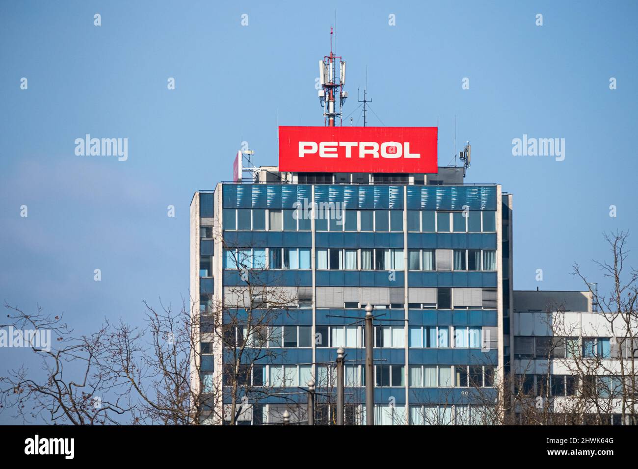 Slovenia, Ljubljana - March 6 2022: Main Building of Petrol group Stock ...