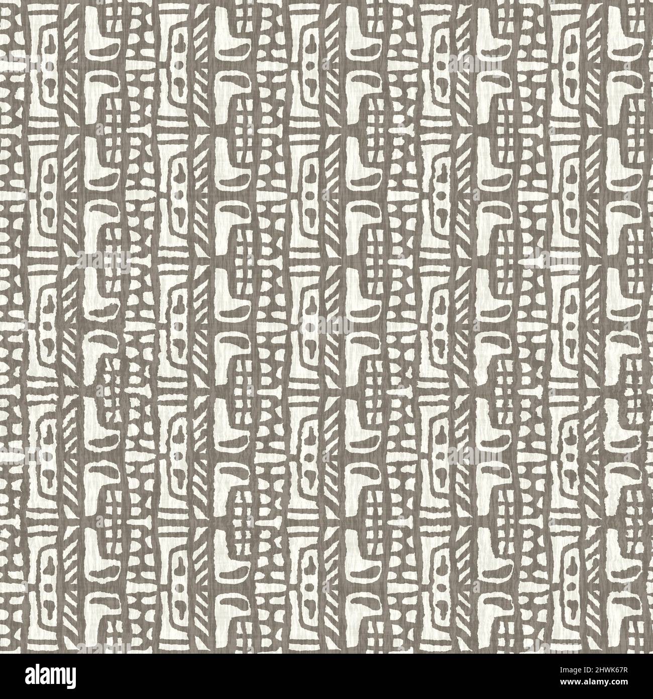 Hand drawn doodle linen effect texture pattern. Seamless woven natural ...