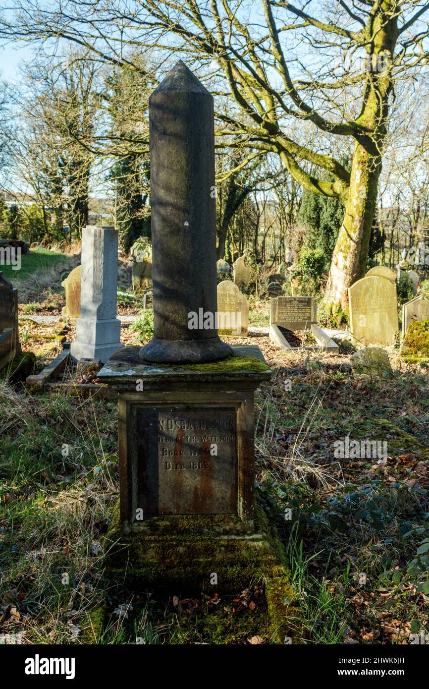 The grave of John Osbaldeston. St. Stephen's Church, Tockholes ...