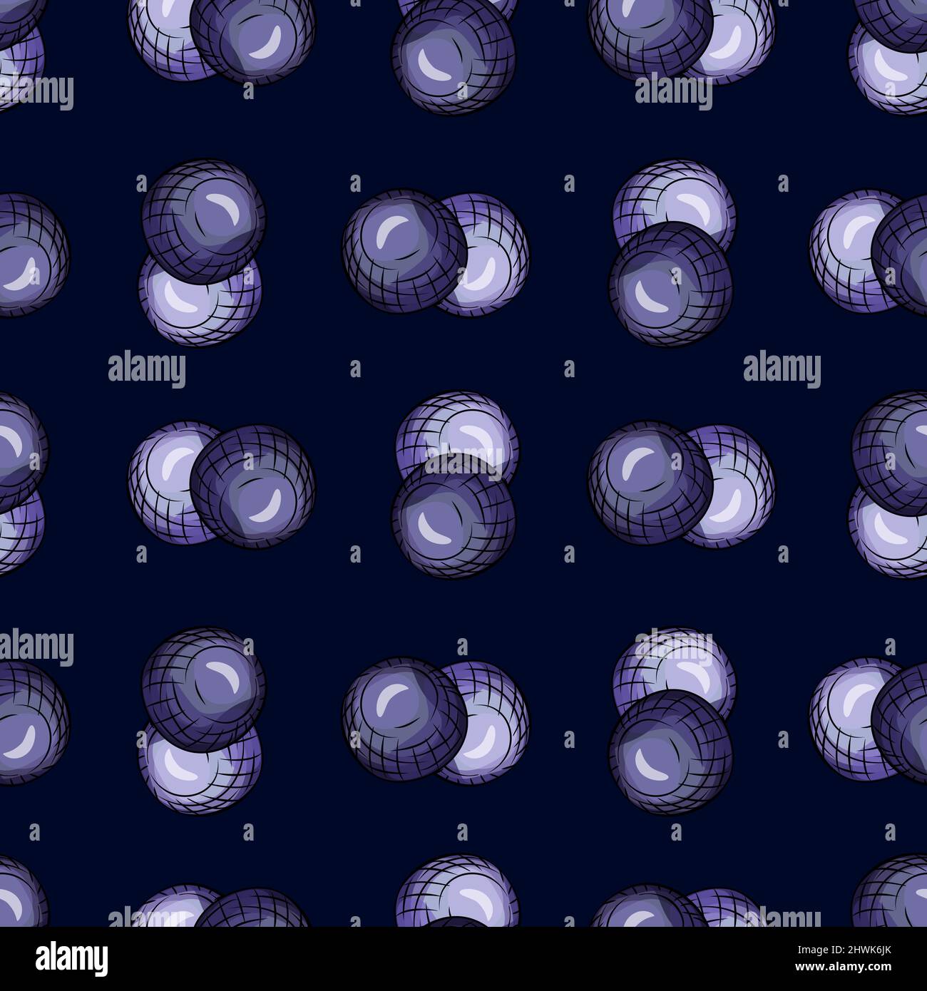 Glass balls seamless pattern. Decorative shapes background. Repeated ...