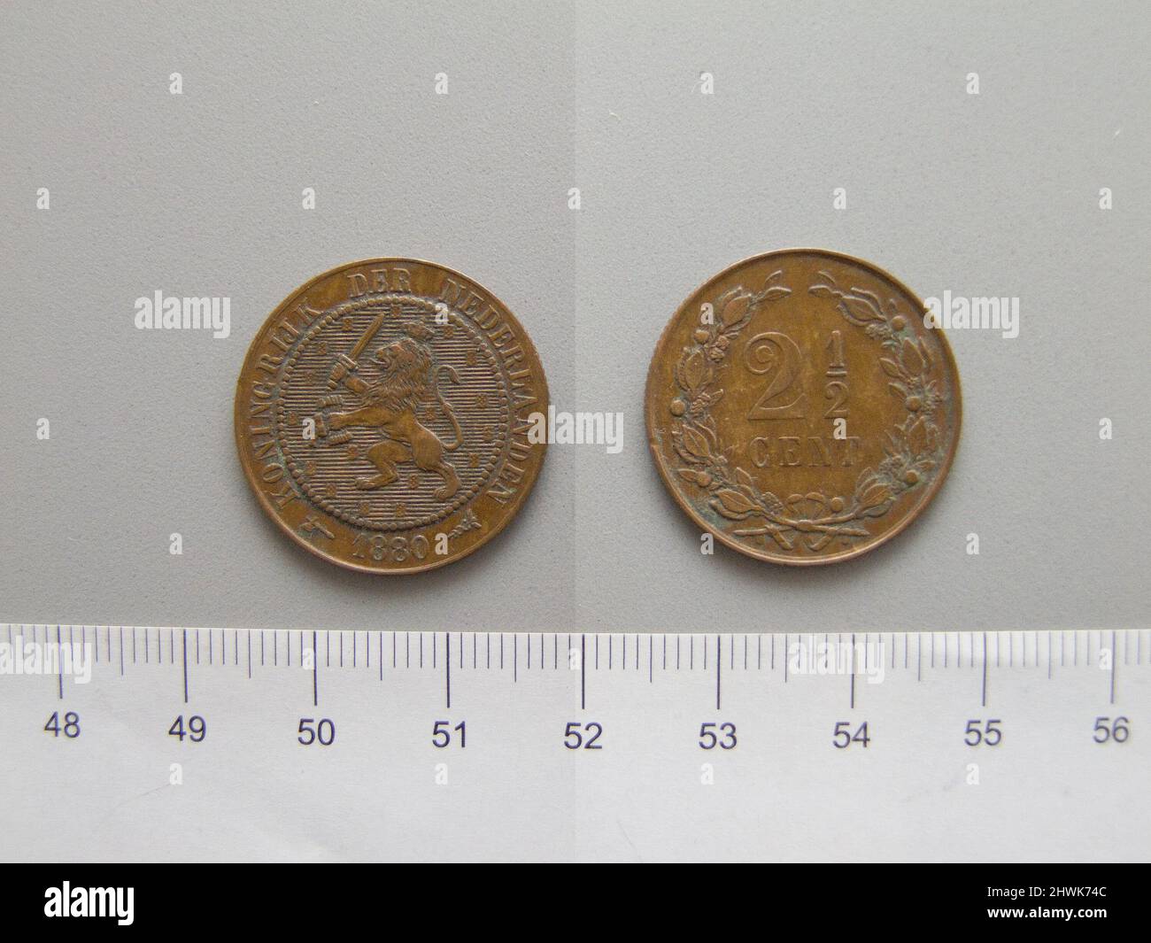 2 1/2 Cent of William III, King of the Netherlands from Utrecht. Ruler ...