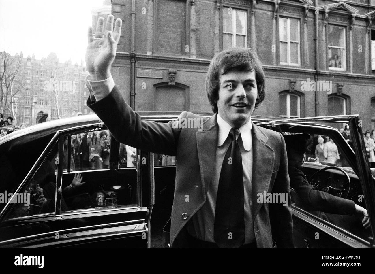 The wedding of Tony Blackburn and Tessa Wyatt at Caxton Hall, London ...