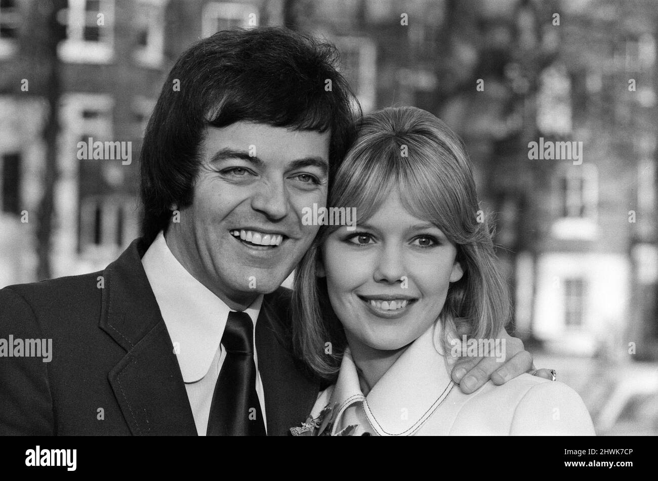 The wedding of Tony Blackburn and Tessa Wyatt at Caxton Hall, London ...