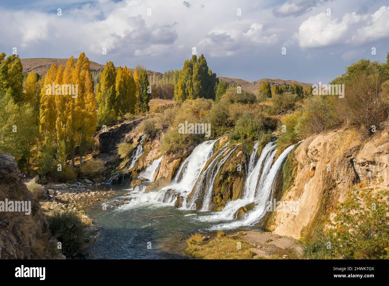 Muradiye waterfall, a natural wonder near Van lake, Turkey Stock Photo ...