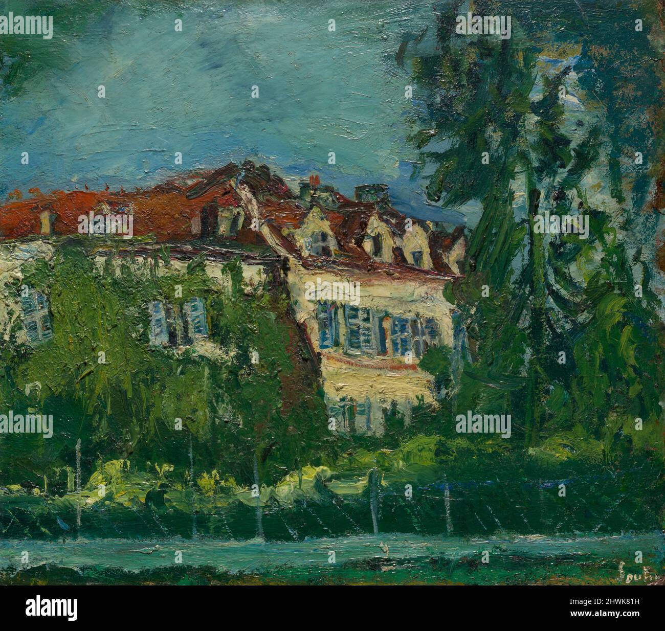 Landscape with House. Artist: Chaïm Soutine, Russian, 1893–1943 Stock ...