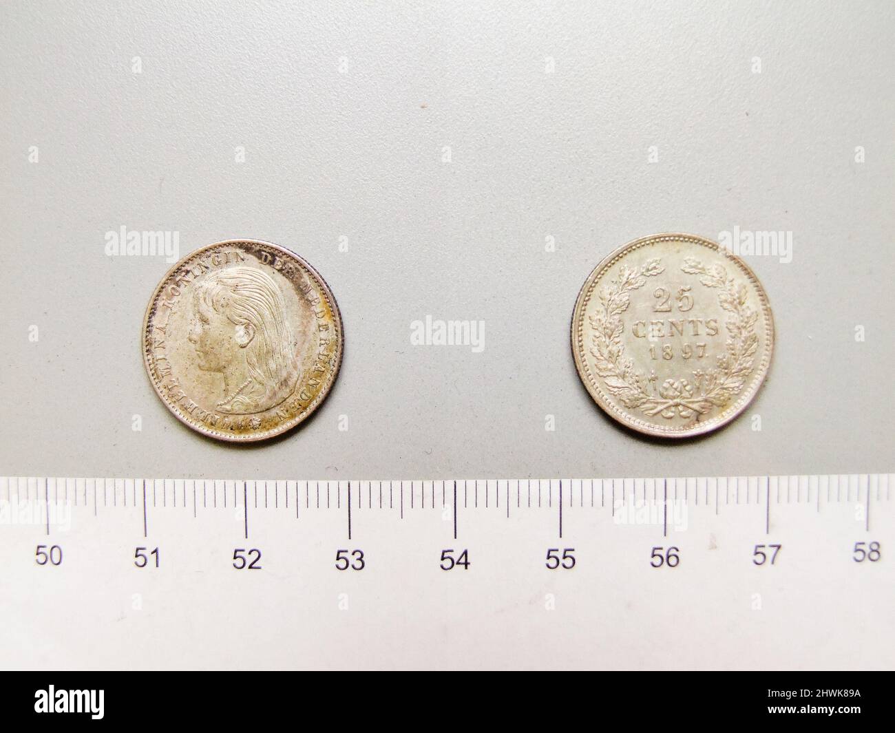 25 Cents of Queen Wilhelmina from Utrecht. Ruler: Wilhelmina, Queen of ...