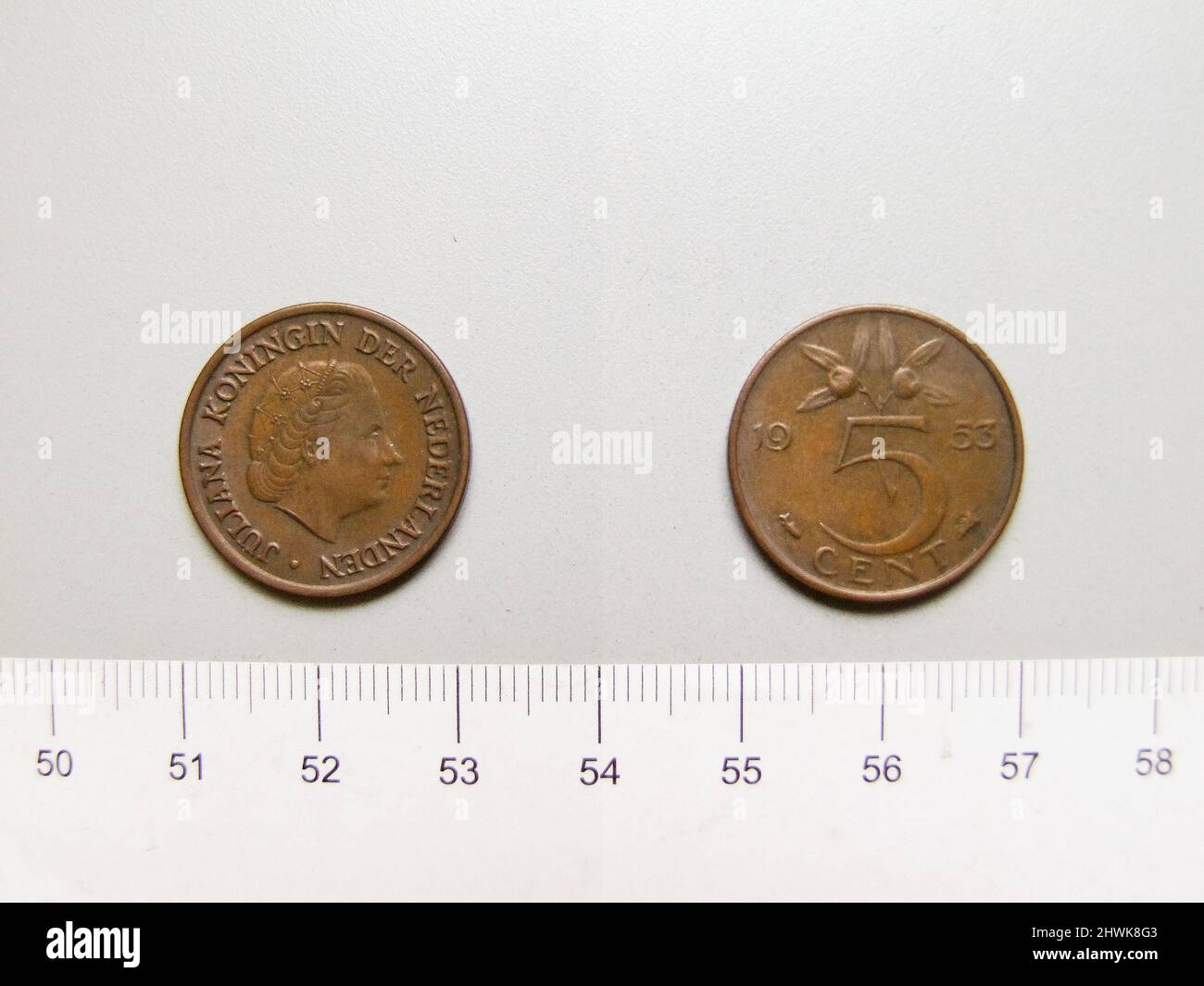 5 Cents of Juliana of the Netherlands from Utrecht. Ruler: Juliana of ...
