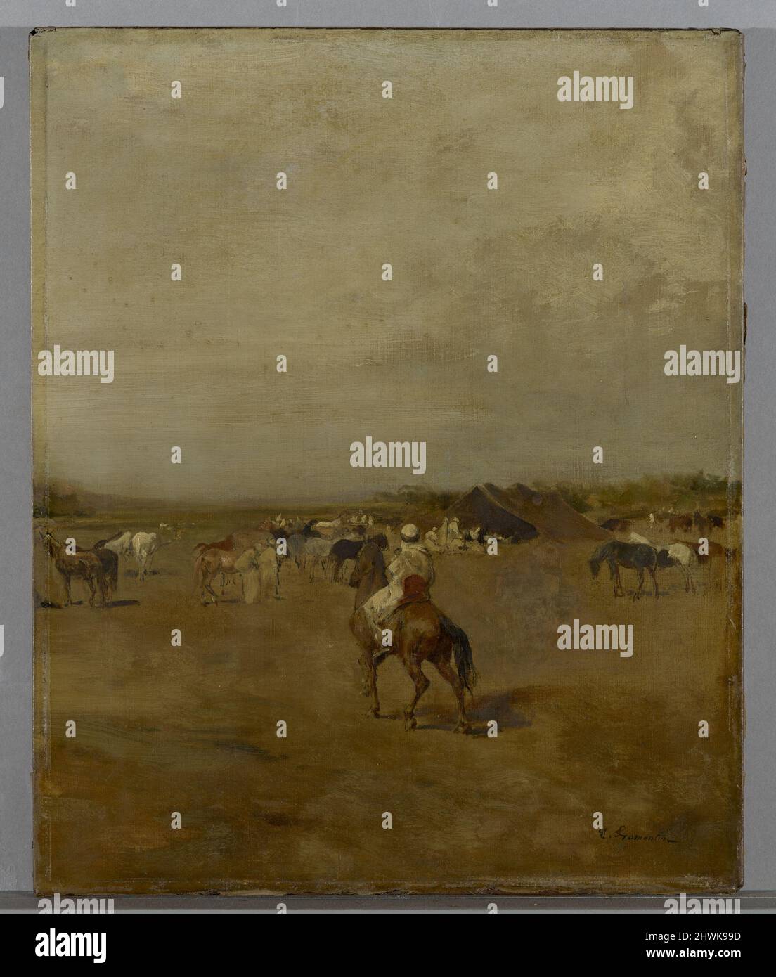 Arabian Encampment. Artist: Eugene Fromentin, French, 1820–1876 Stock ...