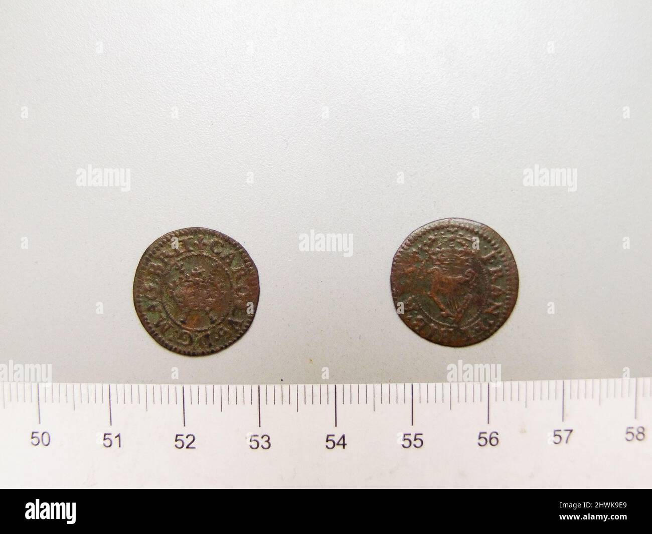 1 Farthing of Charles II, King of England and Scotland. Ruler: Charles ...