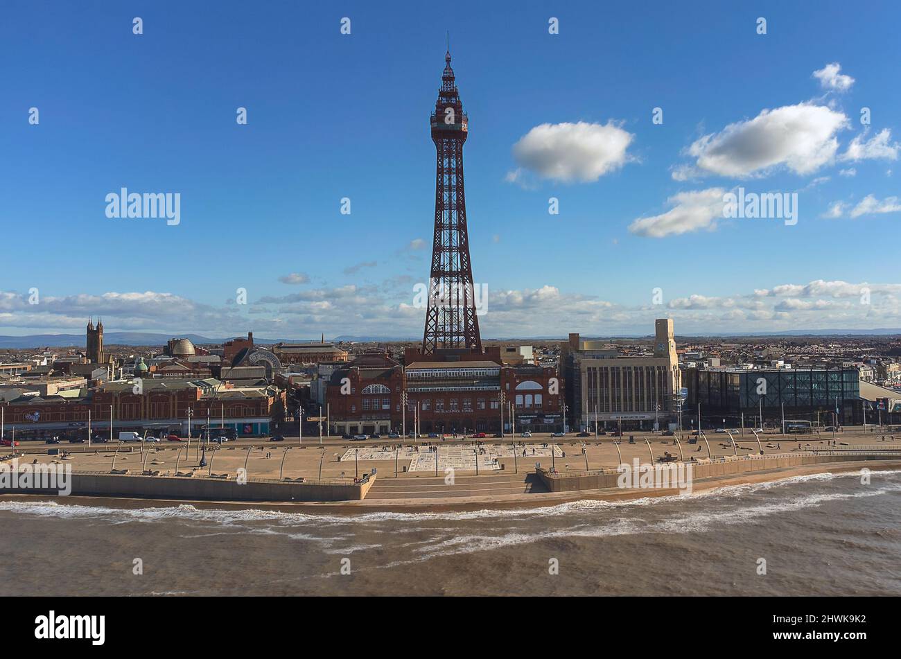 An aerial view of Blackpool Tower in Lancashire, UK Stock Photo - Alamy