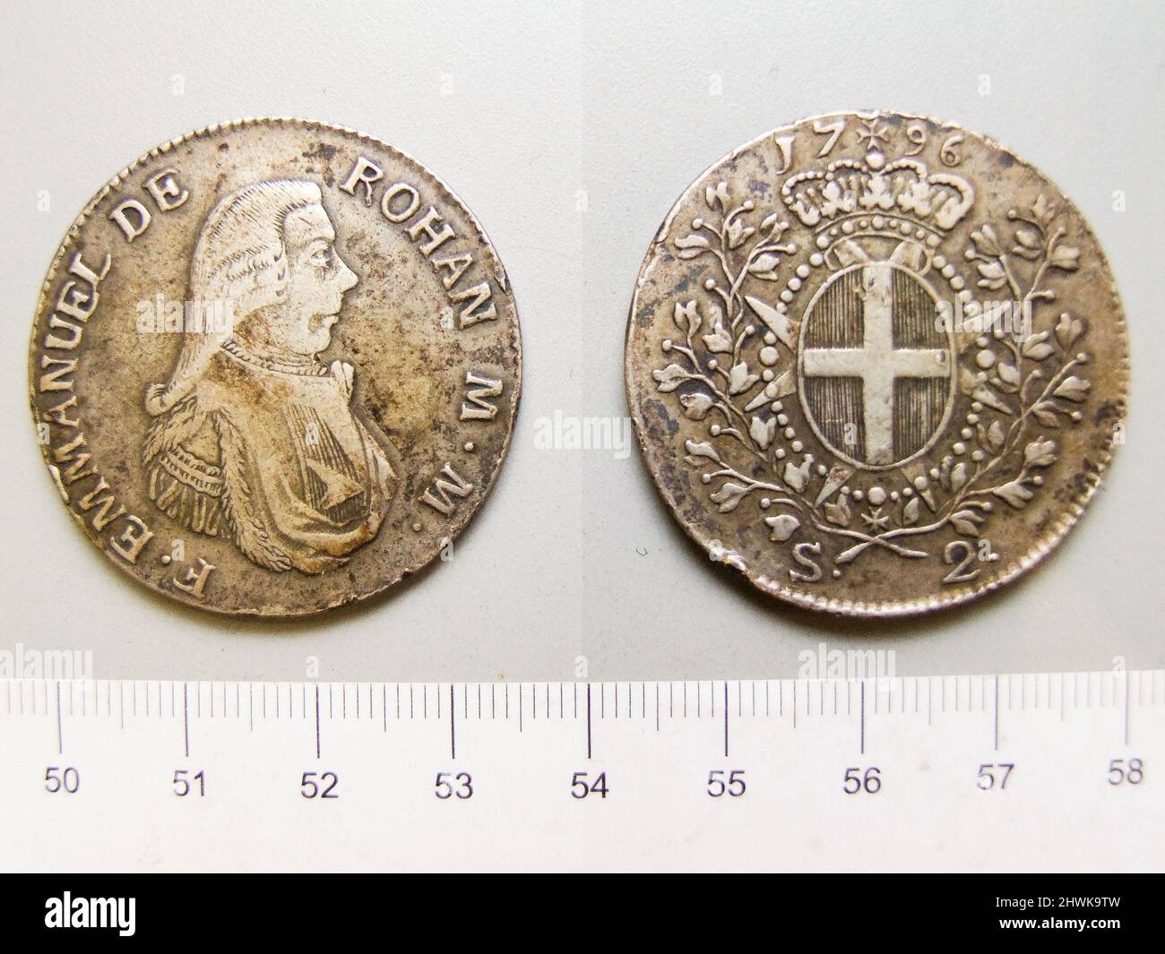 Quart of Fra’Sir Emmanuel de Rohan Polduc from Board of Revenue. Ruler ...