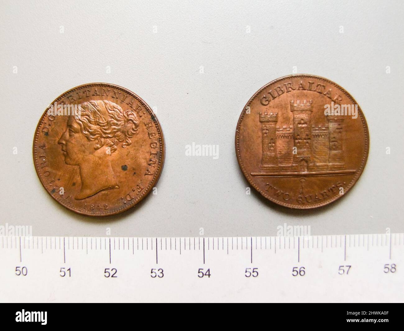 Quart of Victoria, Queen of Great Britain from Board of Revenue. Ruler ...