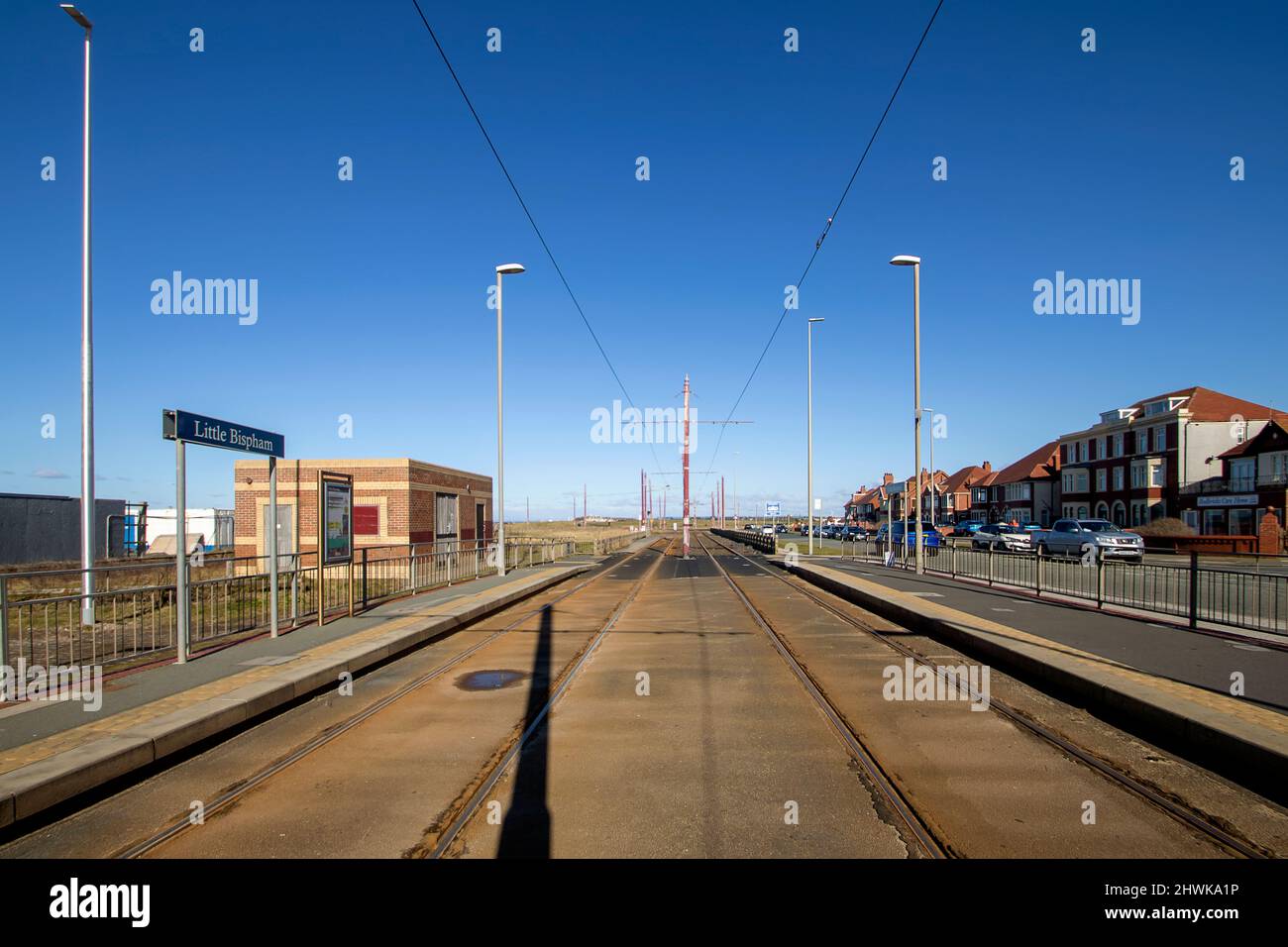 The Little Bispham Turning Circle on the tramway route in Blackpool ...