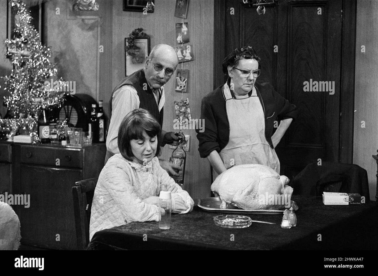 Rehearsals for a Christmas special of "Till Death Us Do Part". Pictured ...