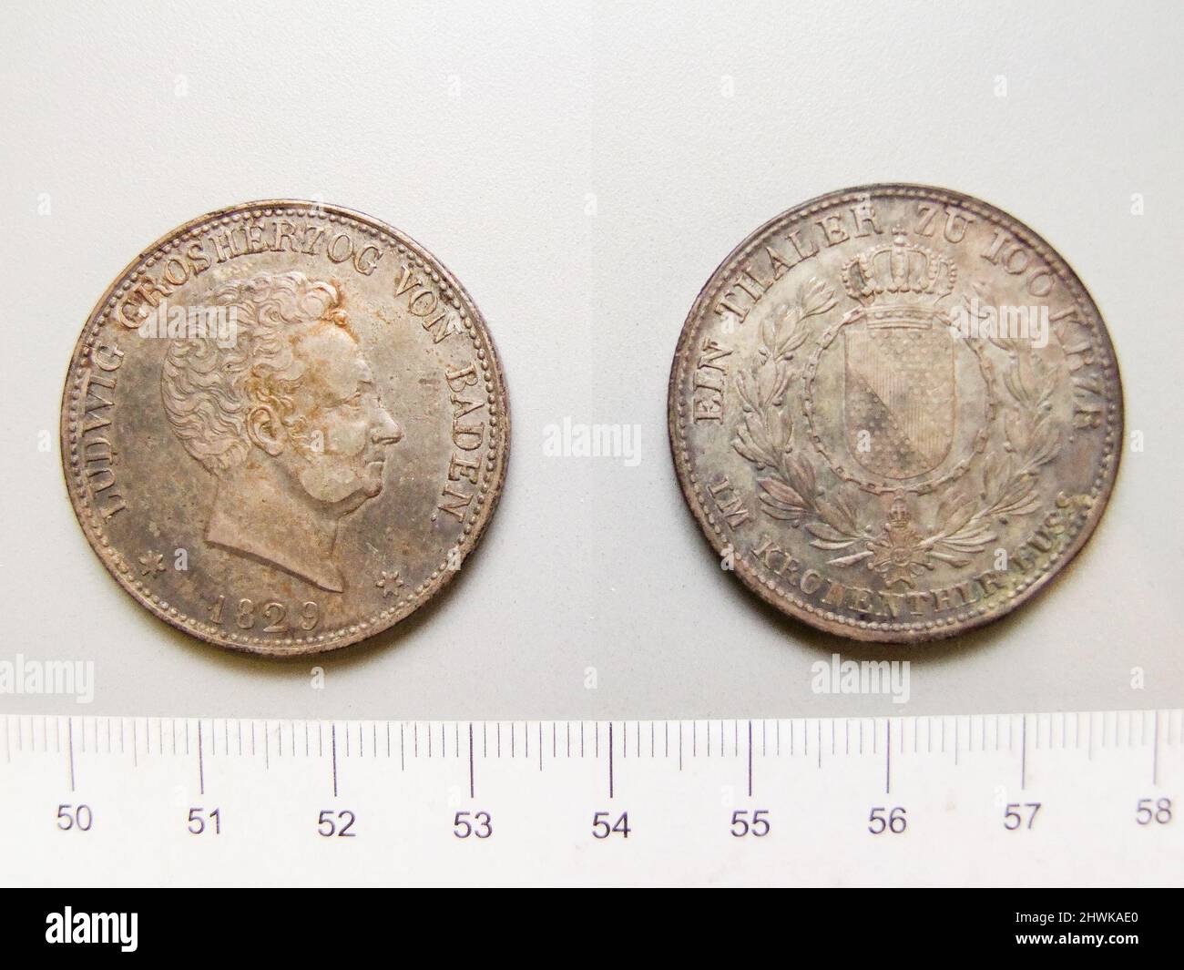 1 Thaler of Ludwig Zahringen I from Baden. Ruler: Ludwig Zahringen I ...