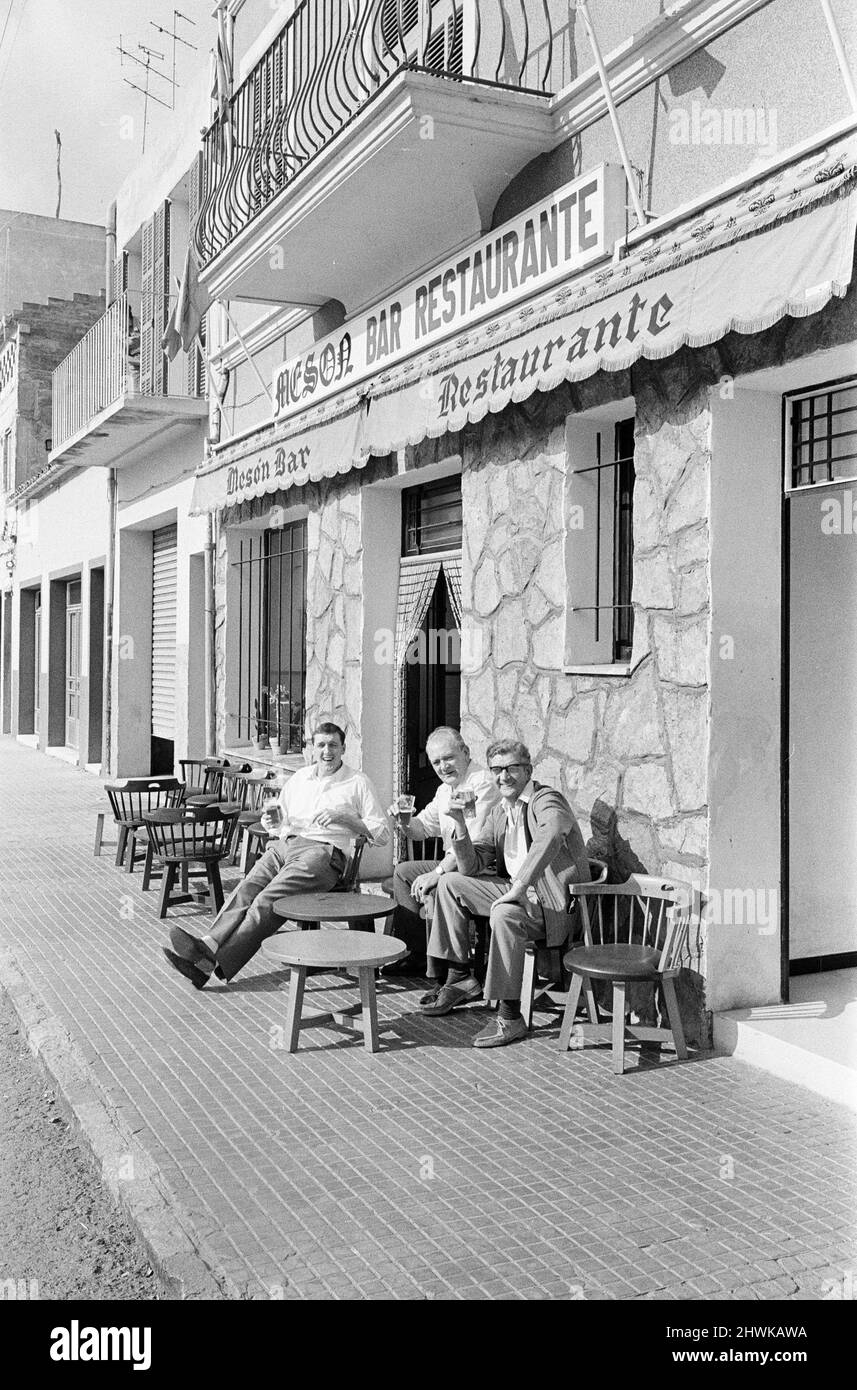 Time for a beer, Majorca, Spain, August 1971 Stock Photo - Alamy
