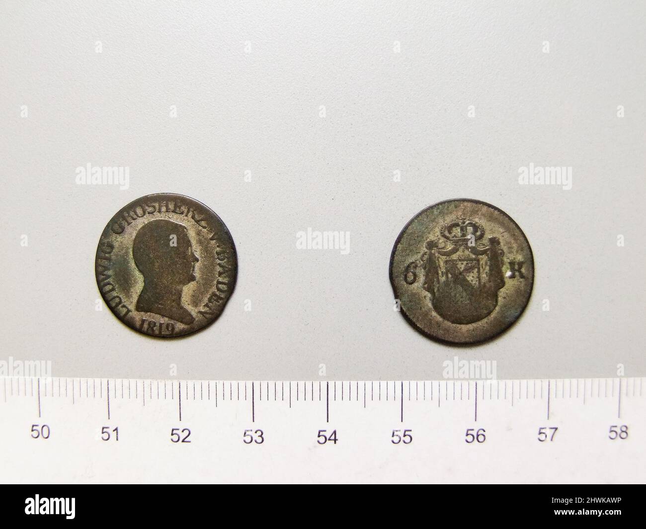 6 Kreuzer of Ludwig Zahringen I from Baden. Ruler: Ludwig Zahringen I ...