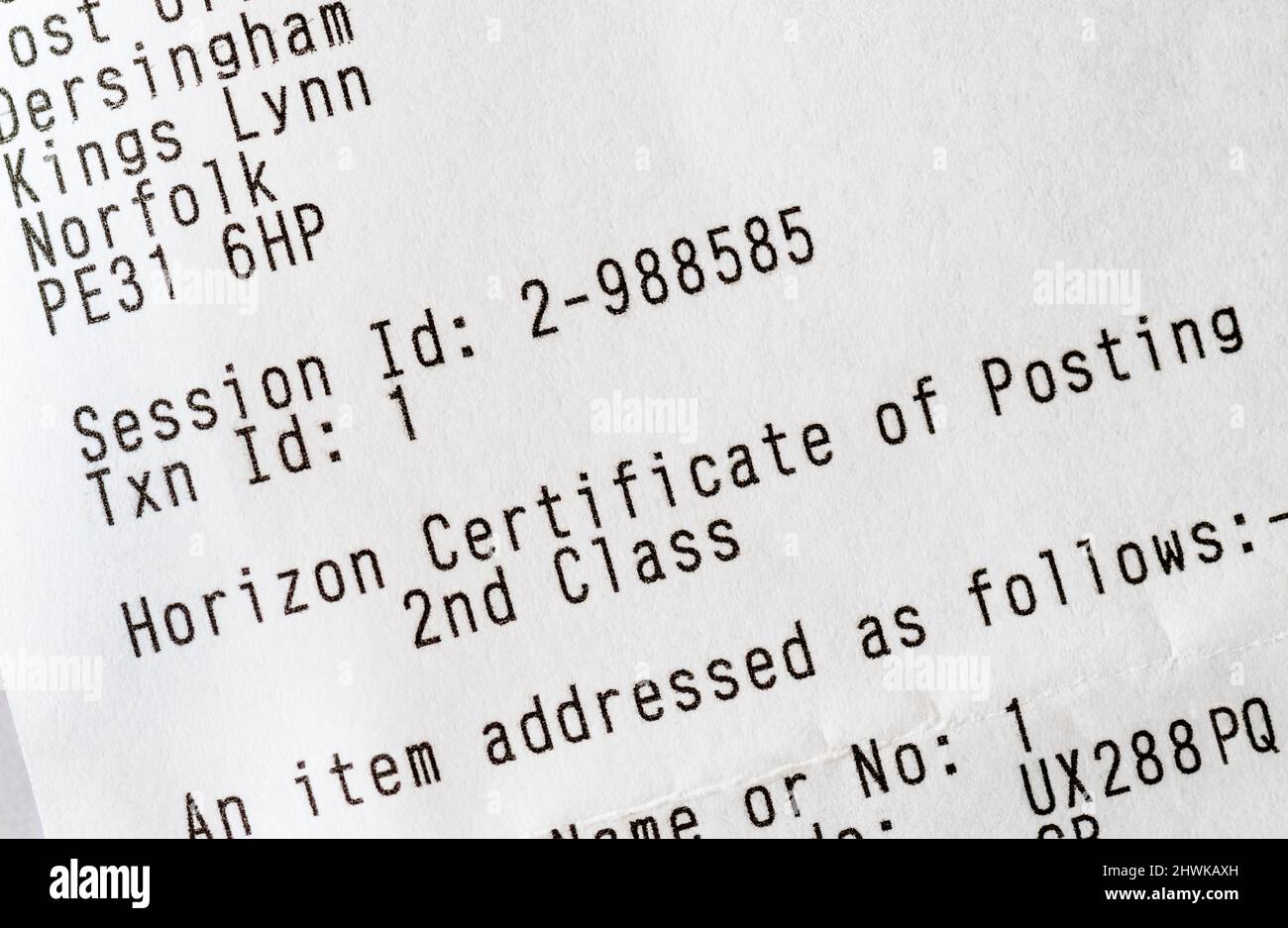 Under Postal Certificate Under Postal Certificate