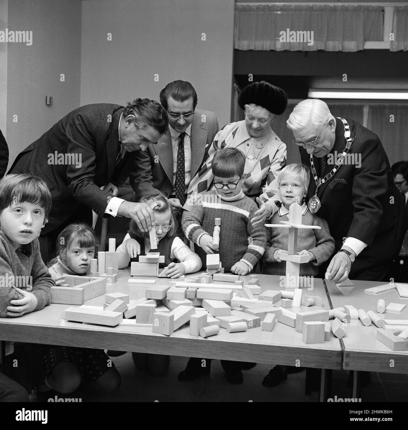 School children blocks Black and White Stock Photos & Images - Alamy