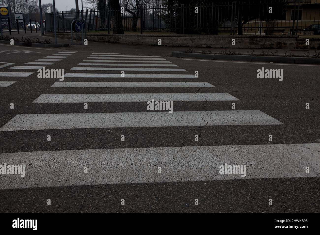 Zebra crossing on a road Stock Photo - Alamy