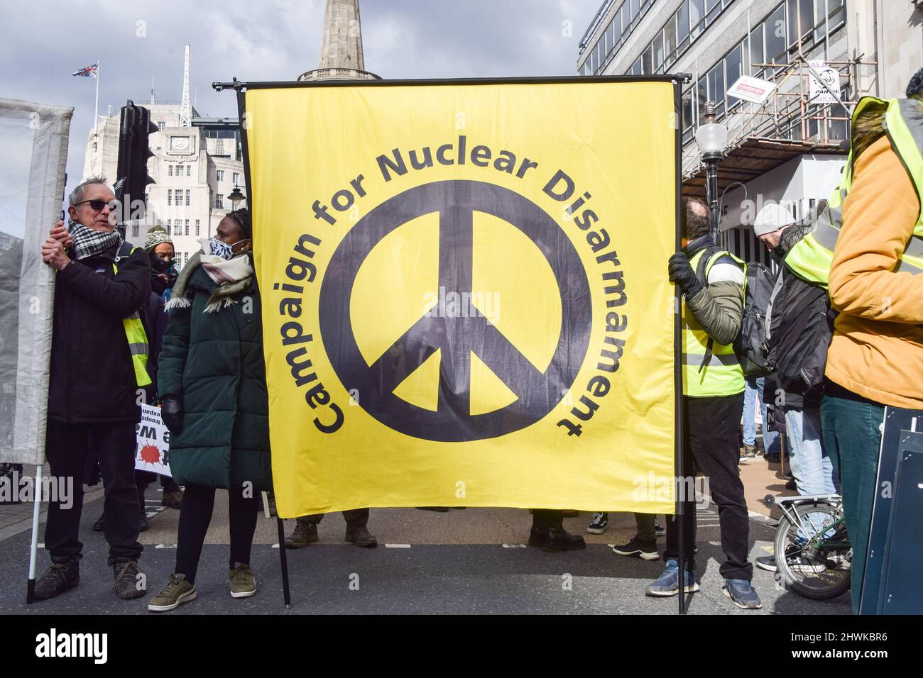 Campaign for nuclear disarmament banner hi-res stock photography and ...