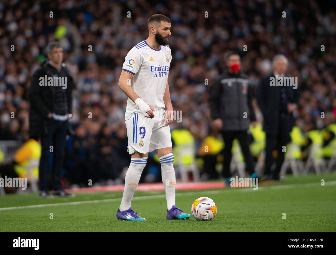 March 5, 2022; Stadium Santiago Bernabeu in Madrid, Spain; Men's La ...