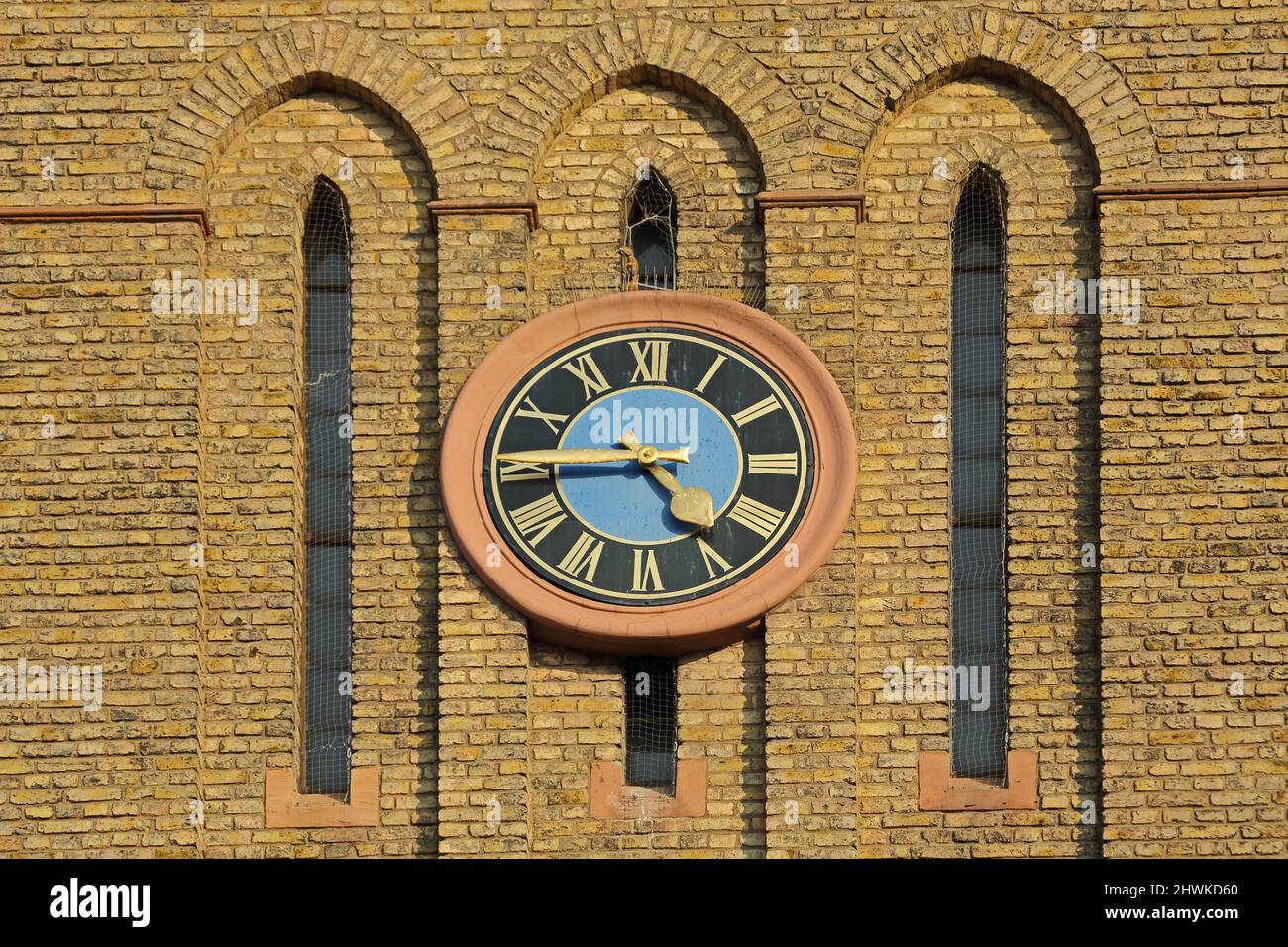 Church Clock of the St. Marien Church, in Wiesbaden, Hesse, Germany ...