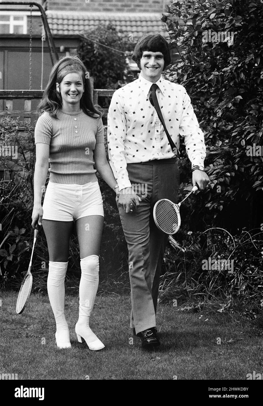 Game of badminton Black and White Stock Photos & Images - Alamy