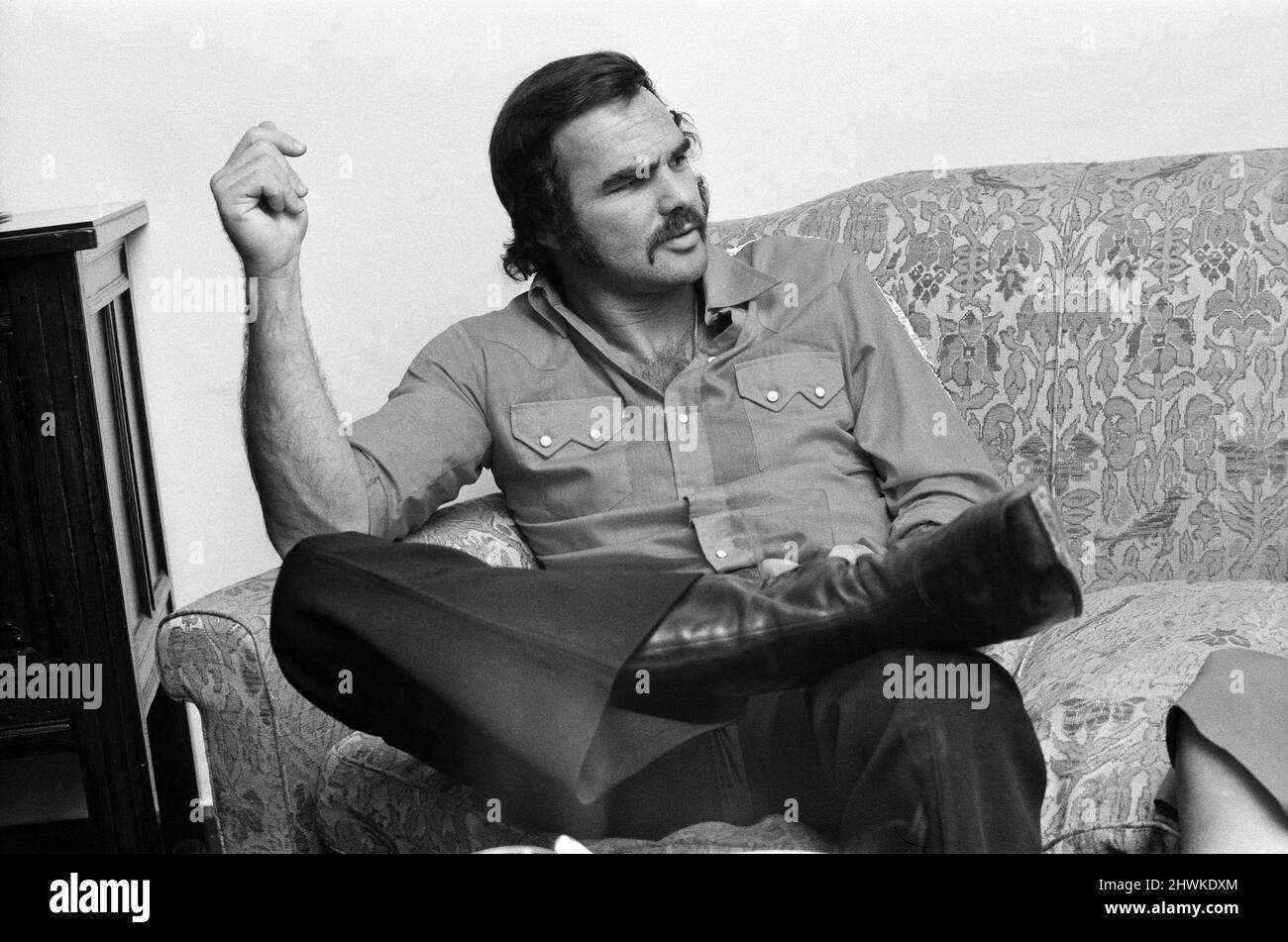 American actor Burt Reynolds at the Dorchester Hotel London. 6th July ...