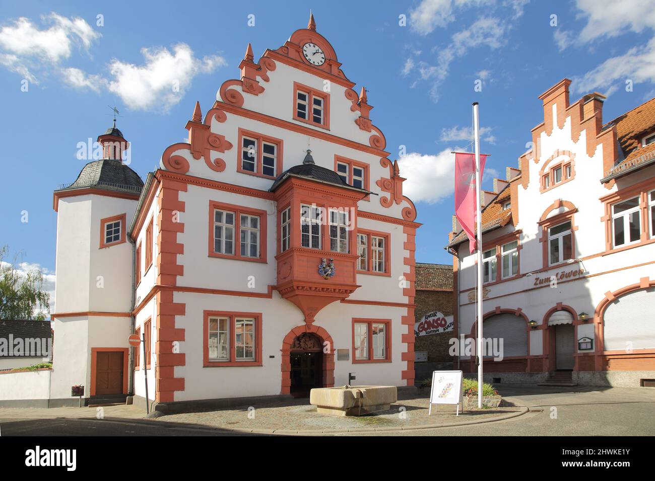 Renaissance town hall in Gonsenheim, Mainz, Rhineland-Palatinate ...