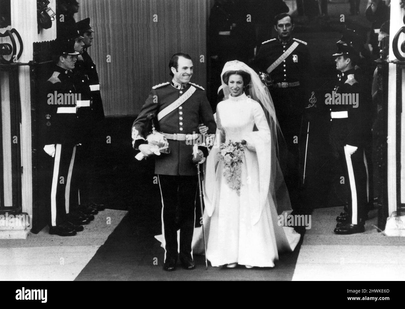 Princess anne capt mark phillips Black and White Stock Photos & Images ...