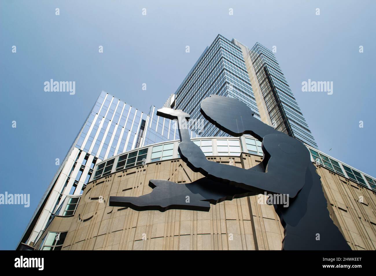 Hammering man, Seattle Stock Photo - Alamy