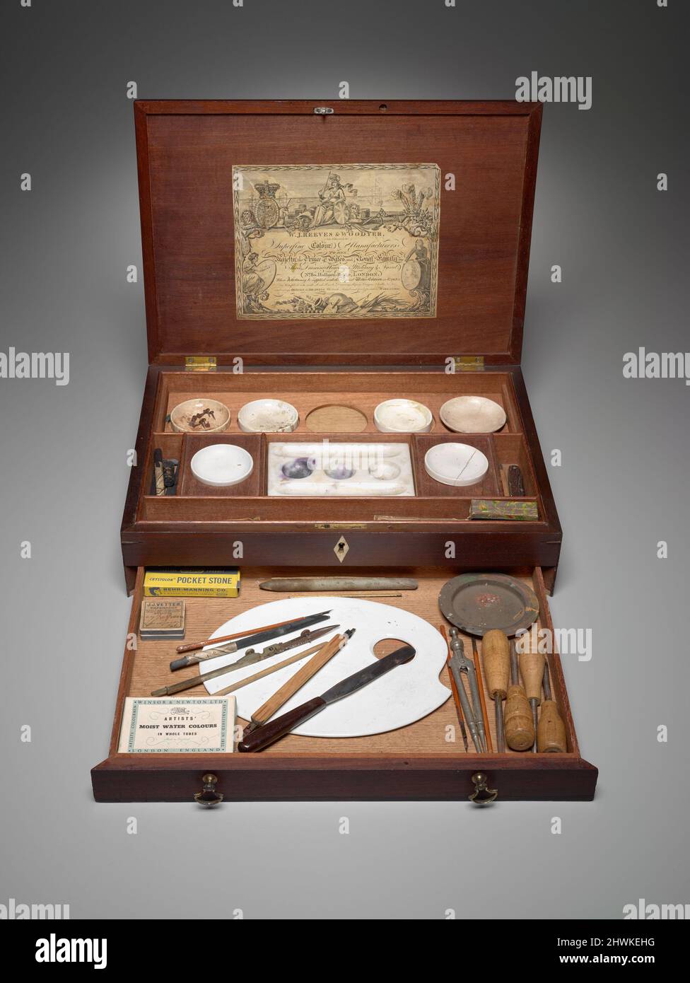 Watercolor paint box, descended in the family of Rosina Cox Boardman ...