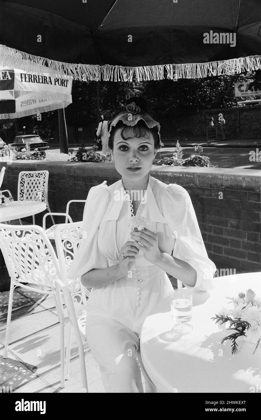Actress Madeline Smith at the Summer party of the opening of the Cafe ...