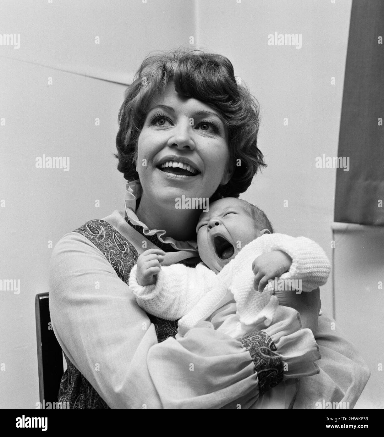 Actress Anne Reid at home in Manchester with her newborn baby son. 23rd ...