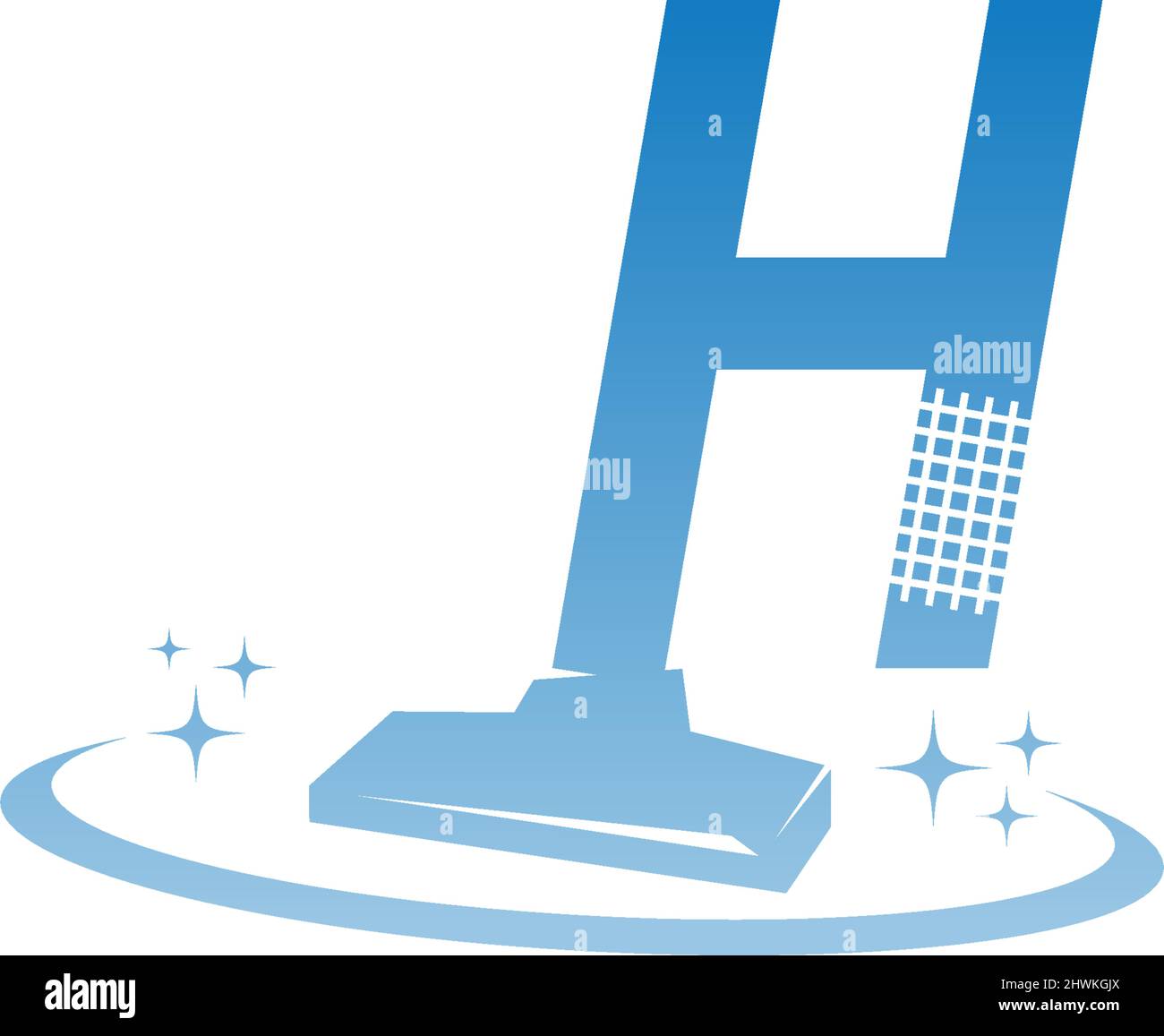 Cleaning service logo illustration with letter H icon template vector ...