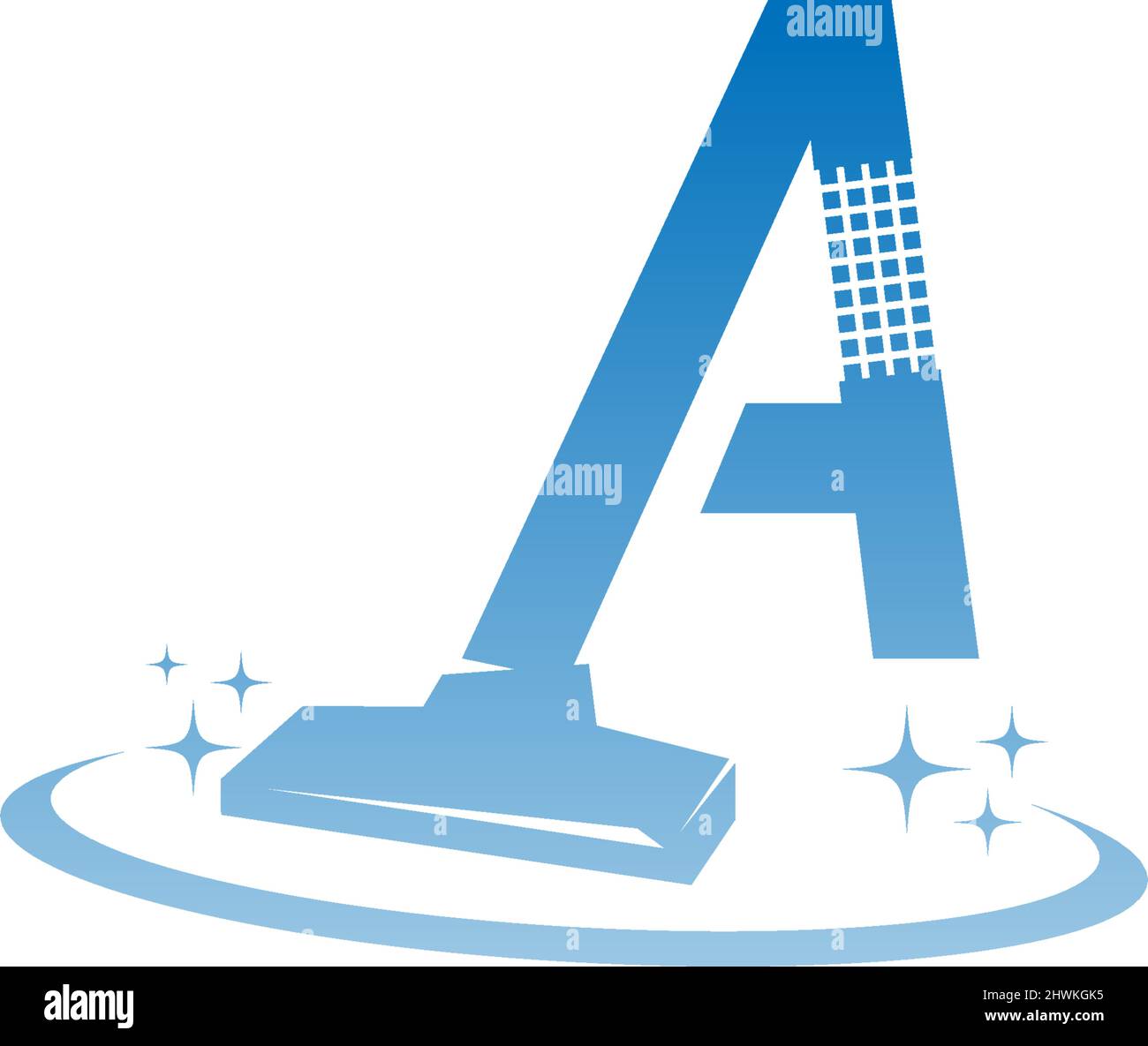 Cleaning service logo illustration with letter A icon template vector ...