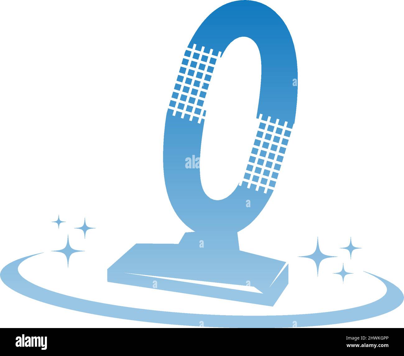 Cleaning service logo illustration with number zero icon template ...